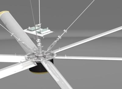 Cina 6.0M 20 piedi Pmsm Sala motore Sei lame Grandi ventilatori HVLS in vendita