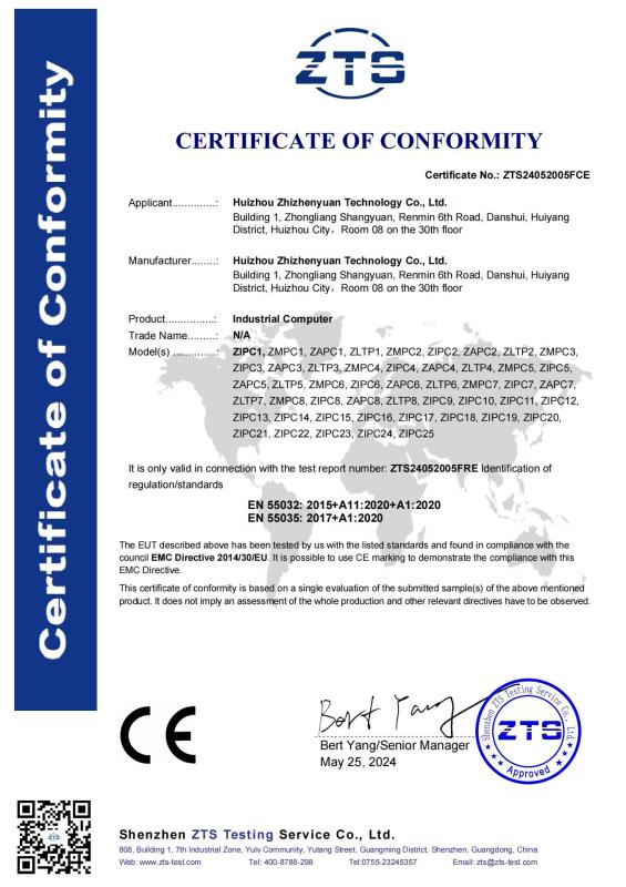 CE - Shenzhen Zhizhenyuan Technology Co., Ltd.