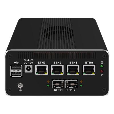 China Zynshield Desktop Firewall Intel N100 Pfsense Ubuntu 4 Inteli226-V 2.5GB 2 SFP+ for sale