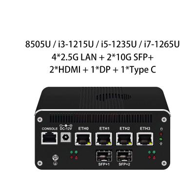 China Zynshield i5-1235U Mini PC Small Host Soft Router 2.5G Tarjeta de red M.2 Computadora industrial Linux Tarjeta SIM 4G de IoT industrial en venta