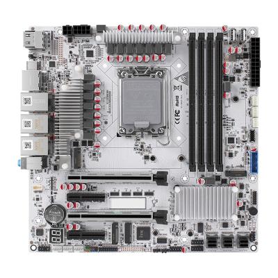 China Zynshiled i3i5i7 12a  14a generación M-ATX 12 Bay NAS placa base ECC VPro U-DIMM DDR5 10G LAN doble 2.5G LAN en venta