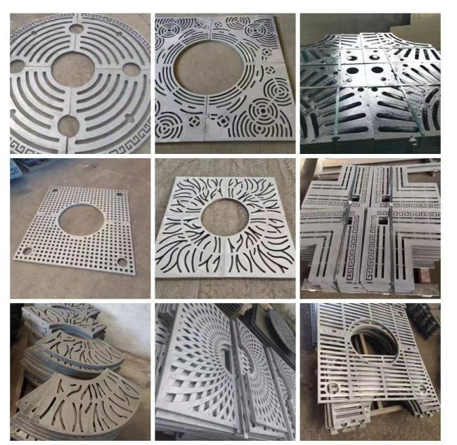 Ductile iron tree grate installation example