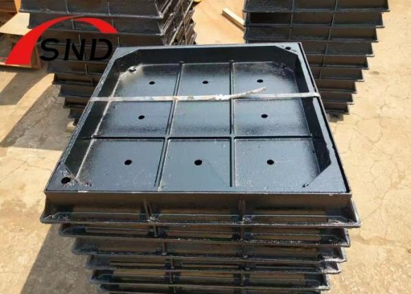 Quality 600*600mm Ductile Iron Recessed Square Cast Iron Manhole Cover with High Load-Bearing Capacity for sale