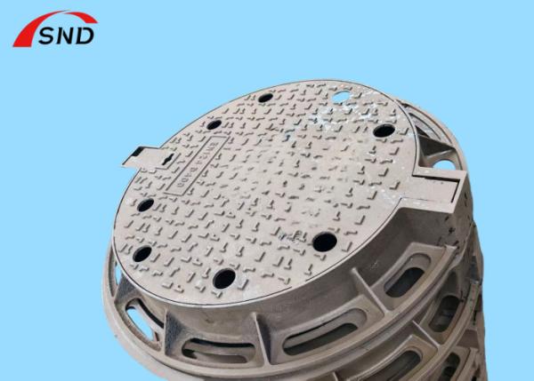 Quality D400 EN124 Standard 700x700x100mm Round Ductile Iron Manhole Cover for Heavy Duty Urban Roads for sale
