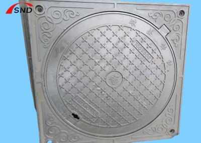 China 700*800mm Square Frame Round Cover Ductile Iron Manhole Cover C250 D400 BS EN124 for sale