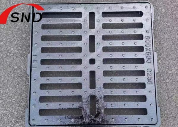 Quality Slip Proof Square Cast Iron Gully Grate with Painting Surface for Safe Pedestrian and Vehicle Passage for sale