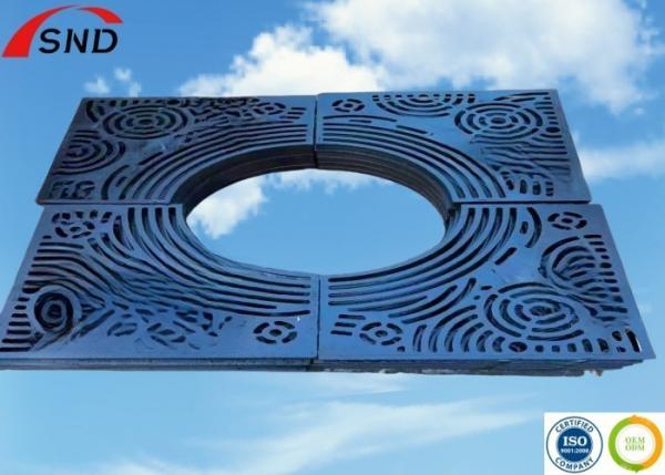 Quality Square Ductile Iron Tree Grating with ISO9001:2015 and DIN En124 Standards for Outdoor Tree Slab Pit Grating for sale