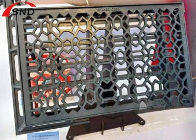 China 750*450MM Square Shape Painting Surface Ductile Iron Gully Grating Artistic Drainage Grate for sale