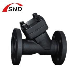 China Forged Steel Y Type Check Valve Internal Thread Flanged Connection for sale