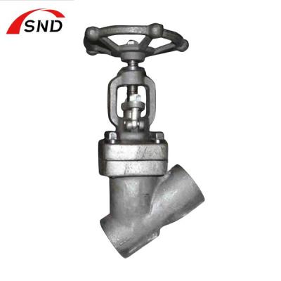 China Forged Steel Y Type Check Valve Internal Thread Flanged Connection for sale