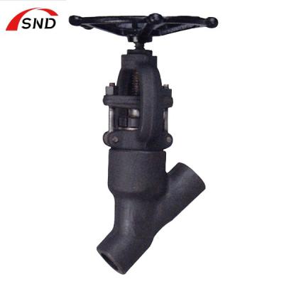 China Forged Steel Y Type Check Valve Internal Thread Flanged Connection for sale