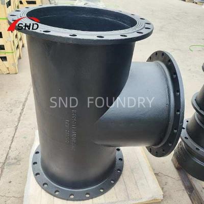 China Ductile Iron Flanged Equal Tee With Epoxy Coating For Potable Water Systems for sale