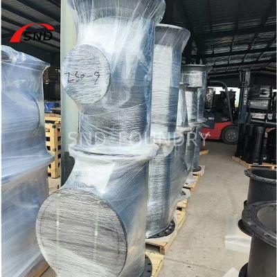 China Ductile Iron Flanged Equal Tee With Epoxy Coating For Potable Water Systems for sale