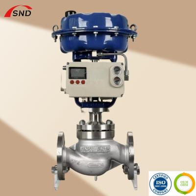 China Intelligent Diaphragm Globe Control Valve Pneumatic Flanged Connection for sale