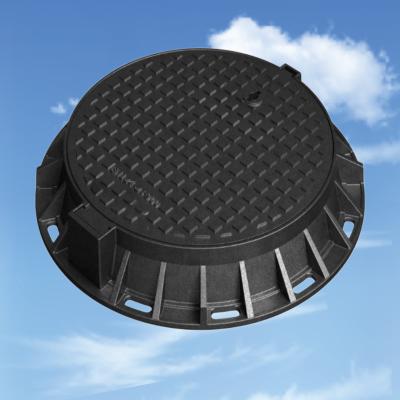 China Customizable Sizes Ductile Iron Manhole Cover Designed with Epoxy Coating High Corrosionresistance Ensuring Performance for sale