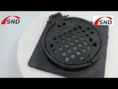 slanted and optimized openings cast iron gully grate with self-cleaning design