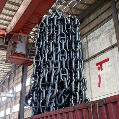 China Black coated 114mm Anchor Chain With ABS for sale