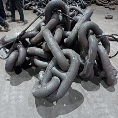 China Dia.122mm Stud Link Anchor Chain England Stockist With Dnv Abs Ccs Bv Nk Class for sale