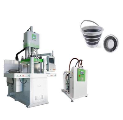 China Folding Bucket Overmolding Machine LSR Portable Household Silicone Water Bucket Machine for sale
