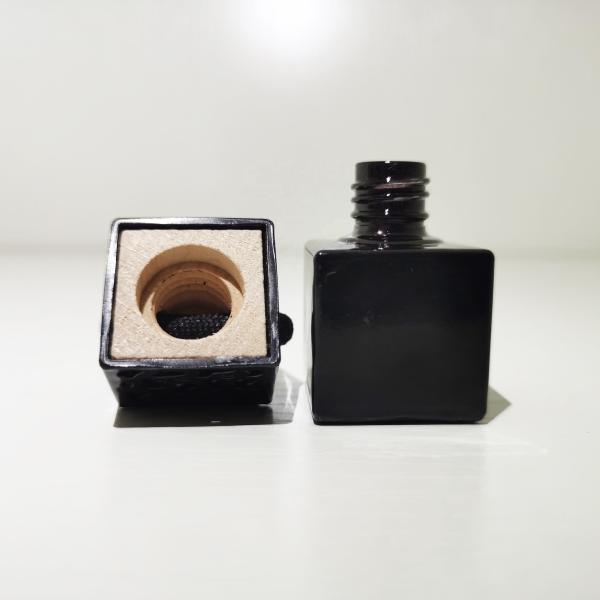 Quality 8ml Bright Black Square Car Air Freshener Bottles Empty Car Hanging Diffuser for sale