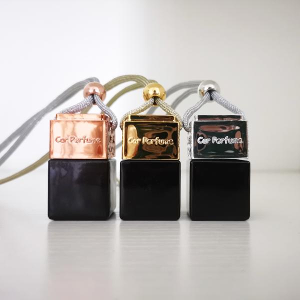 Quality Empty Muti Color Car Perfume Glass Bottle , Hanging Car Diffuser Bottles With for sale