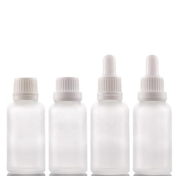 Quality Transparent Frosted Glass Essential Oil Bottles , 30ml Empty Essential Oil for sale