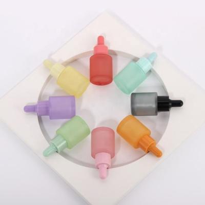 China Flat Shoulder Cylinder Dropper Bottle , Skin Care 20ml Glass Dropper Bottle for sale