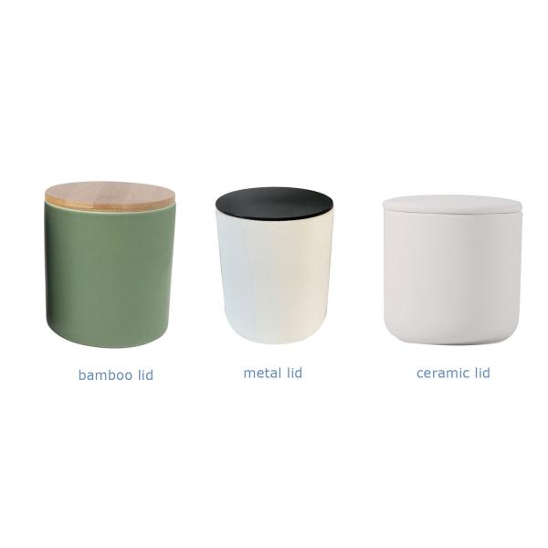 Quality Nordic Cylinder Candle Jars Matte Color Empty Ceramic Candle Vessel Candle Jars for sale