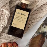 China Rectangular 150ml Square Reed Diffuser Bottle With High Polymer Silver Stopper​ for sale