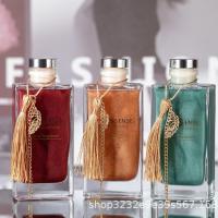 China Rectangular 150ml Square Reed Diffuser Bottle With High Polymer Silver Stopper​ for sale