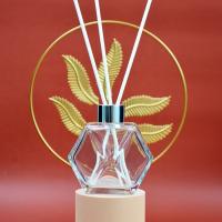 China 200ml Polygon Frosted Reed Diffuser Bottle Customized With Lids for sale