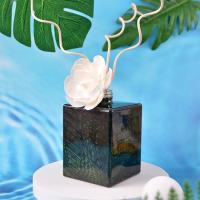 China Large Square Empty Glass Diffuser Bottle 500ml Perfume Diffuser Bottle For Hotel for sale