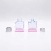 China Luxury 50ml Reed Diffuser Bottle Amber Color Square Essential Oil Diffuser Bottles for sale