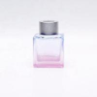 China Luxury 50ml Reed Diffuser Bottle Amber Color Square Essential Oil Diffuser Bottles for sale