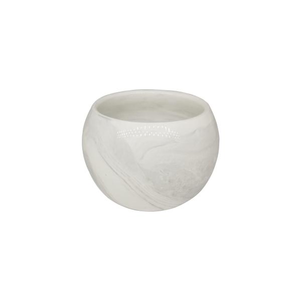 Quality Cylinder Round Scented Candle Jar Ball Shaped White Decorative Marble Candle for sale
