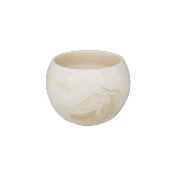 Quality Cylinder Round Scented Candle Jar Ball Shaped White Decorative Marble Candle for sale