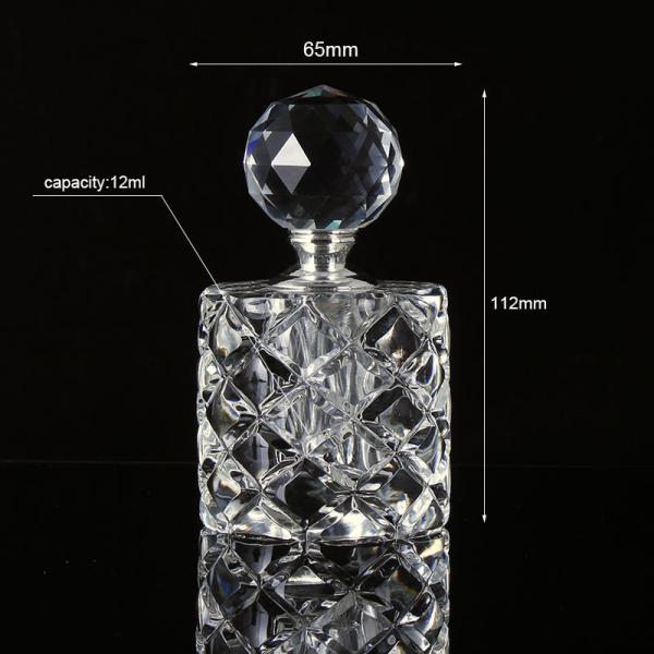 Quality 12ml Vintage Perfume Bottles Customized Etch Arabic Attar Crystal Essential Oil for sale
