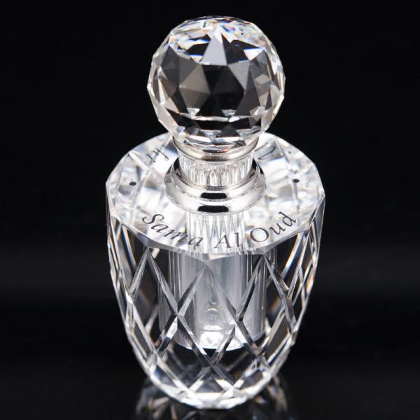 Quality Professional Luxury Faceted Glass Crystal Perfume Bottle For Wedding Favors Valentine Gift for sale