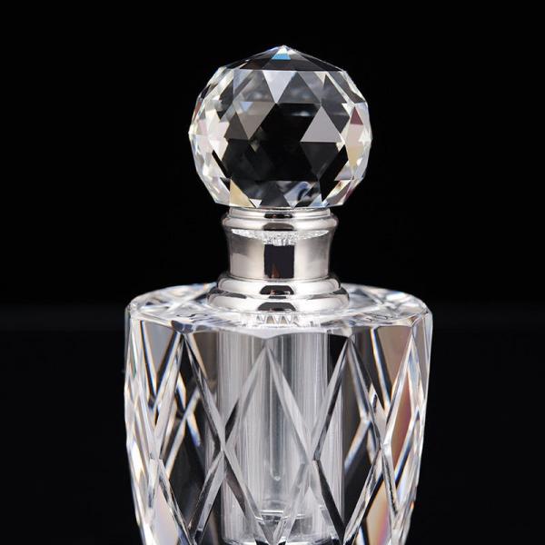 Quality Professional Luxury Faceted Glass Crystal Perfume Bottle For Wedding Favors for sale