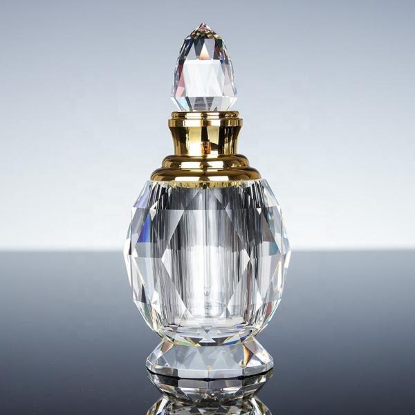 Quality 3ml / 6ml / 12ml Crystal Glass Perfume Bottle Customized Arabia Style UV for sale