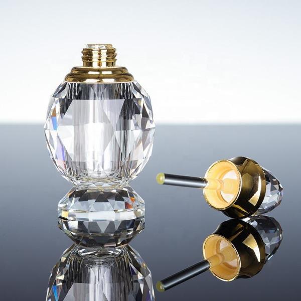 Quality 3ml / 6ml / 12ml Crystal Glass Perfume Bottle Customized Arabia Style UV for sale