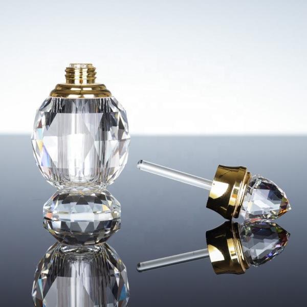 Quality 3ml / 6ml / 12ml Crystal Glass Perfume Bottle Customized Arabia Style UV for sale