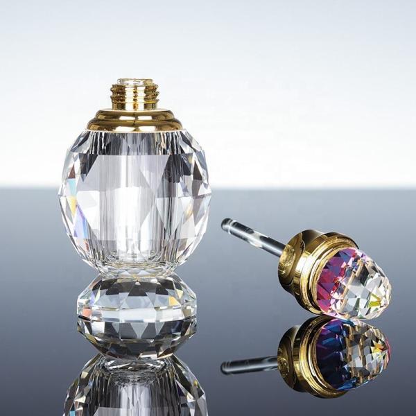 Quality 3ml / 6ml / 12ml Crystal Glass Perfume Bottle Customized Arabia Style UV for sale