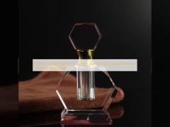 Bottiglia di profumo da uomo in vetro trasparente con tappo in cristallo nero da 5 ml, vuota, araba, per olio essenziale