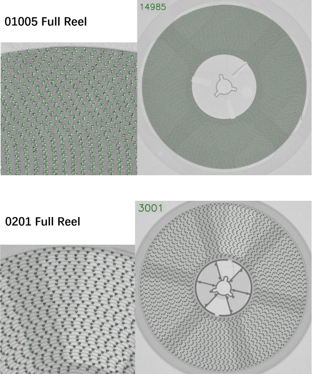 Sample image of X-ray counter in operation