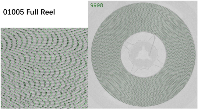 Sample image of X-ray counter in operation