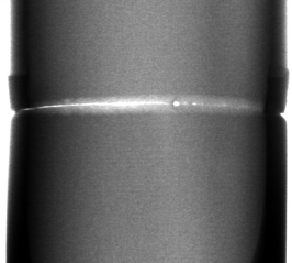 Steel pipe welding gap inspection sample