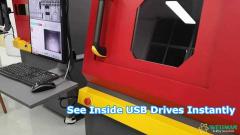 Use automatic X-ray inspection equipment X6800 to inspect the inter construction of USB flash disk