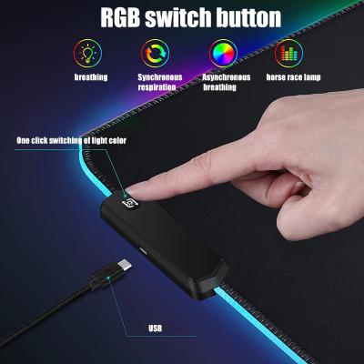 China Waterproof Large RGB Gaming Mouse Pads Anti Slip Rubber Base Glowing Led Extended Mouse Pad for sale