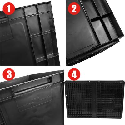 China Reusable Electronics PCB Tray Antistatic Storage Boxes Plastic Package ESD Storage Bin Box for sale